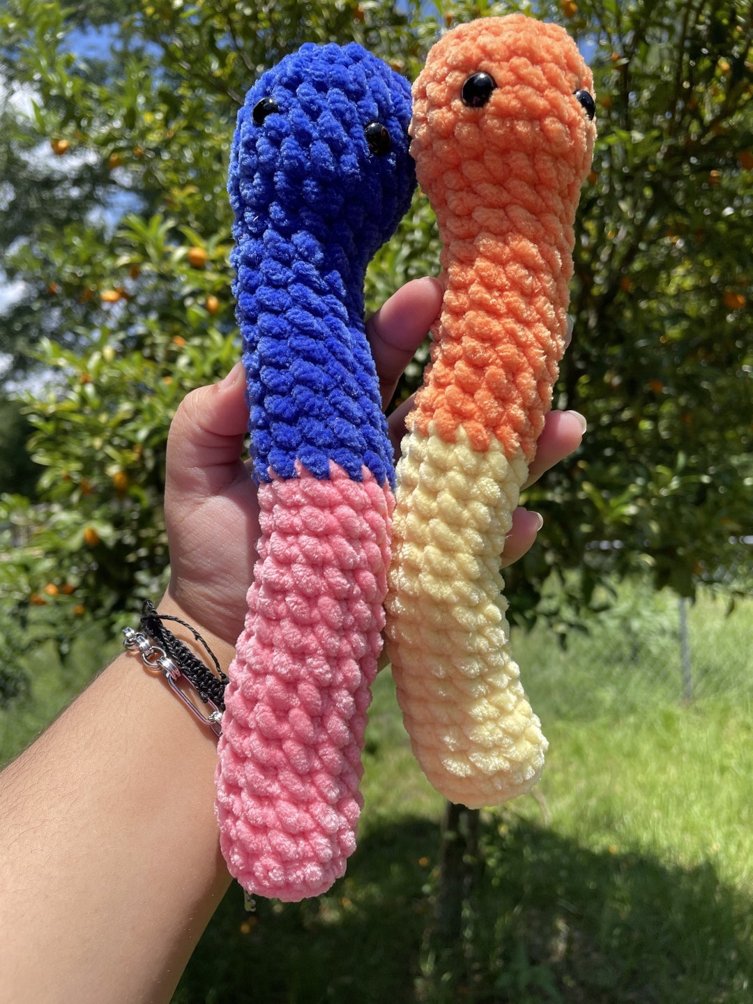 Gummy Worm, Gummy Worm Plushie, Gummy Worm Crochet, Crochet Gummy Worm - Etsy