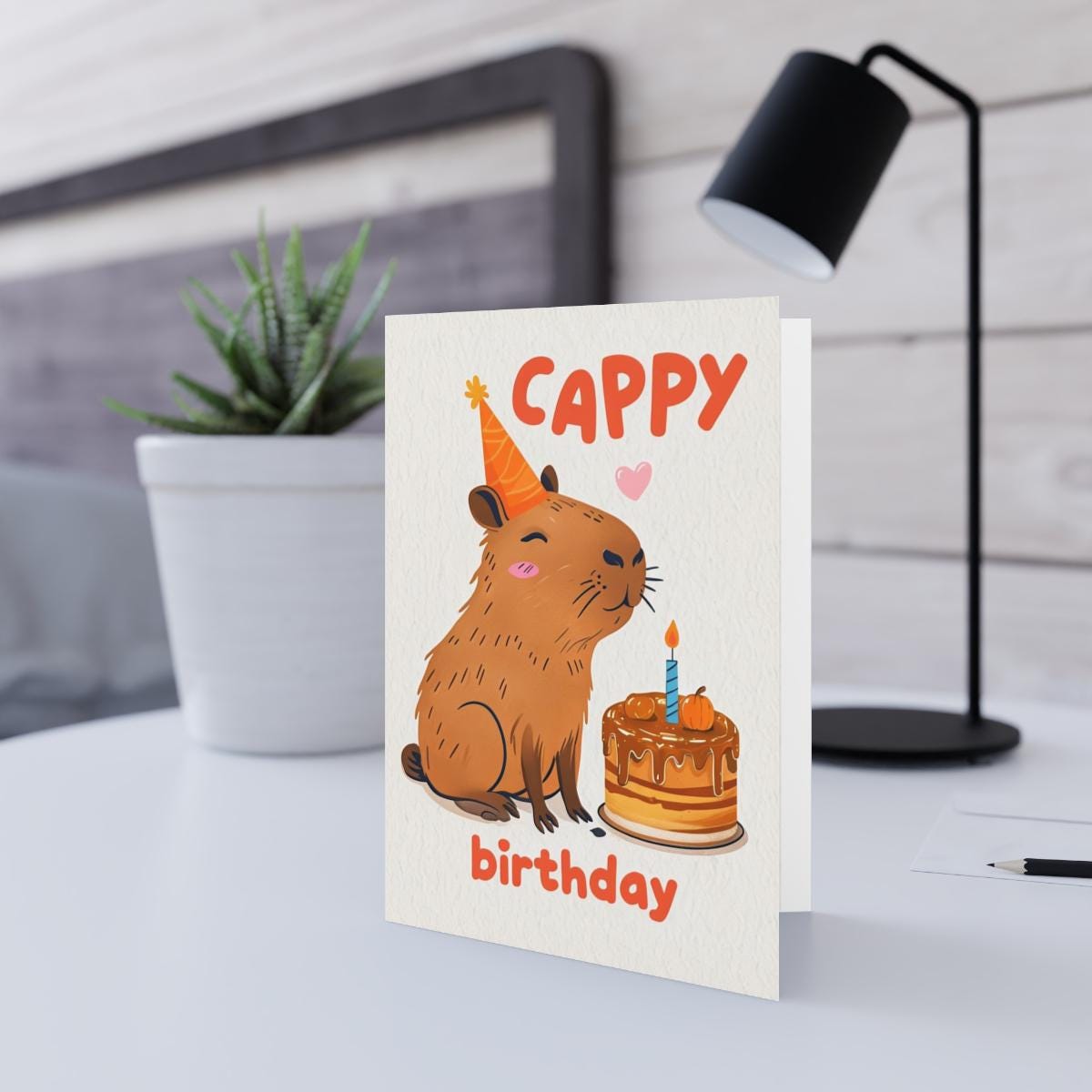 Cappy Birthday Digital Card | Cute Capybara Printable Birthday Card ...