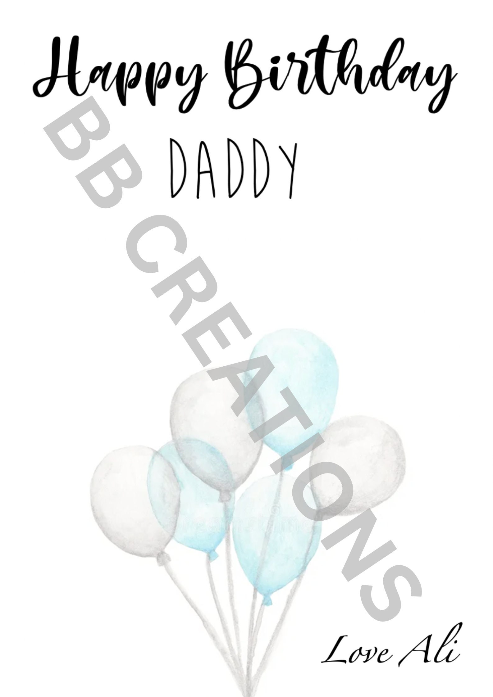 Editable Birthday Printout Craft - Daddy - Etsy