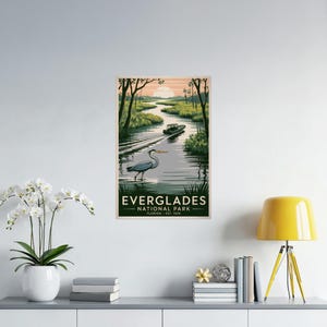 Everglades National Park Poster, Vintage Florida Art Print, Nature ...