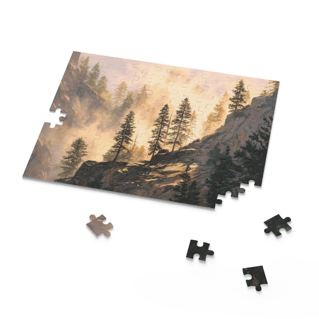 Mountain Scenery Puzzle • Pine Ridge Landscape Jigsaw • Nature Puzzle ...
