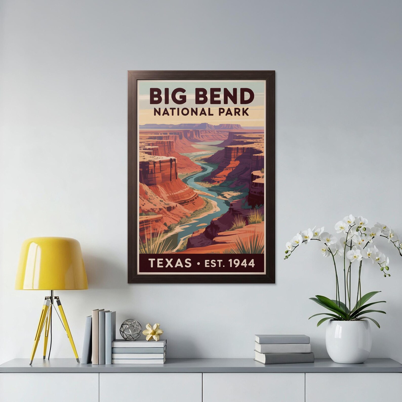 Big Bend National Park Poster: Vintage Texas Travel Art Print - Etsy