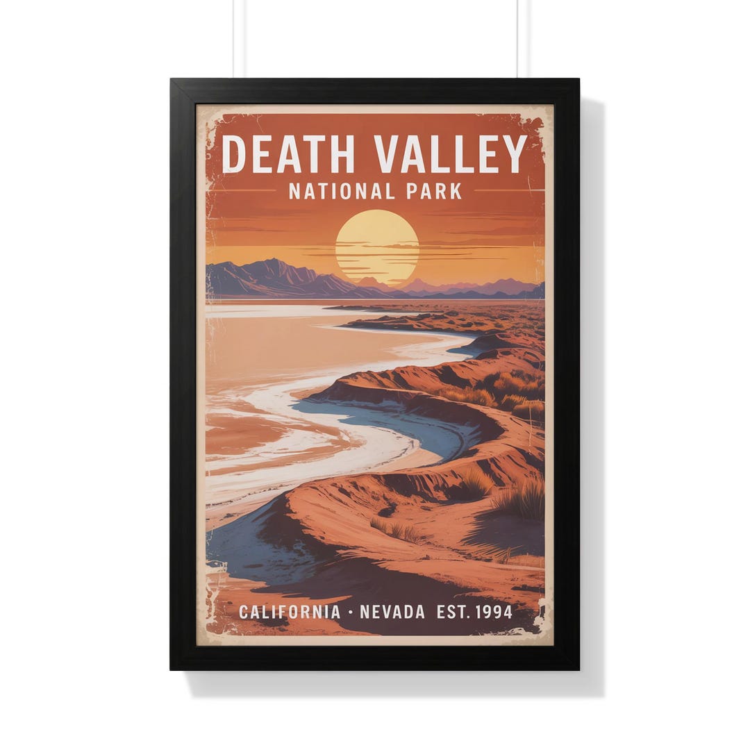 Death Valley National Park Poster, Vintage Travel Art - Etsy