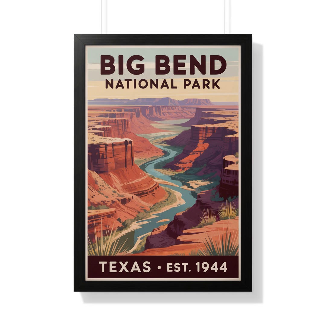 Big Bend National Park Poster: Vintage Texas Travel Art Print - Etsy