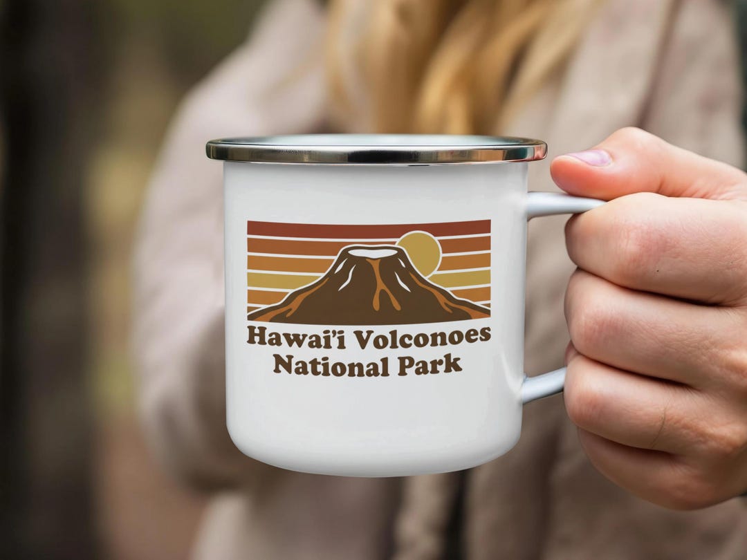 Hawaii Volcanoes National Park Mug, Retro Sunset, Souvenir Gift - Etsy