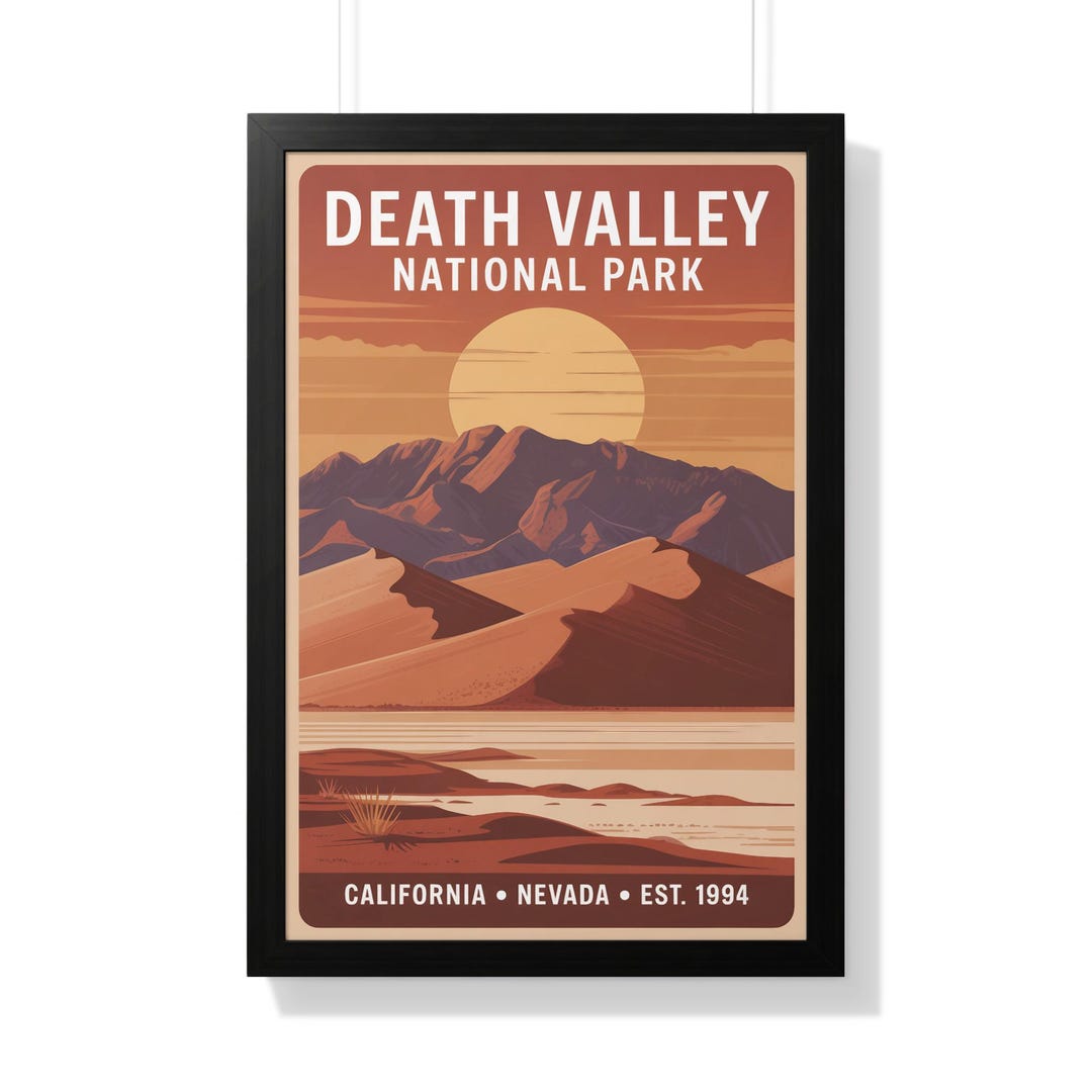 Death Valley National Park Poster, Vintage Travel Print, Retro Wall Art ...