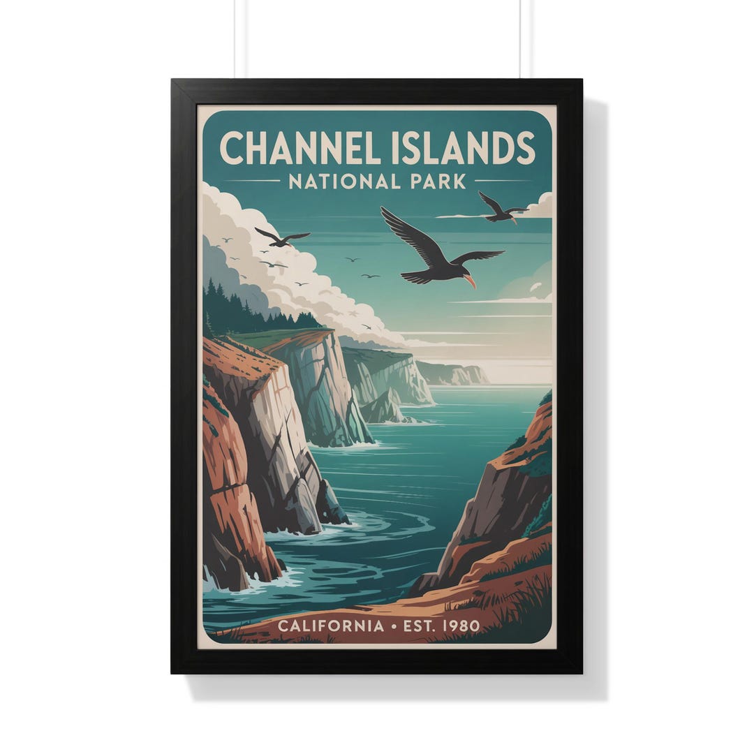 Channel Islands National Park Poster: Vintage California Travel Art - Etsy