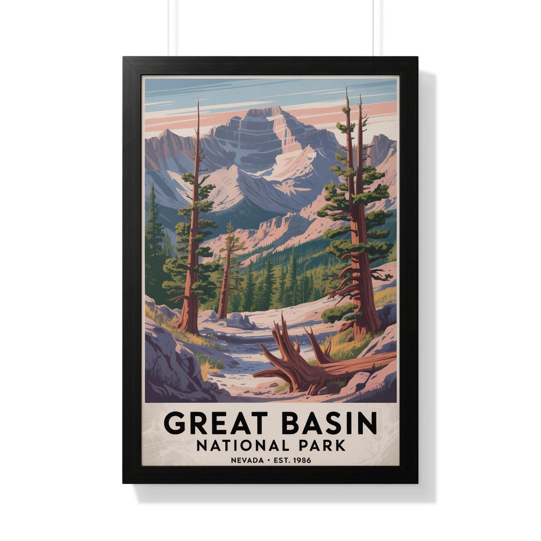 Basin National Park Poster, Vintage Nevada Travel Print - Etsy