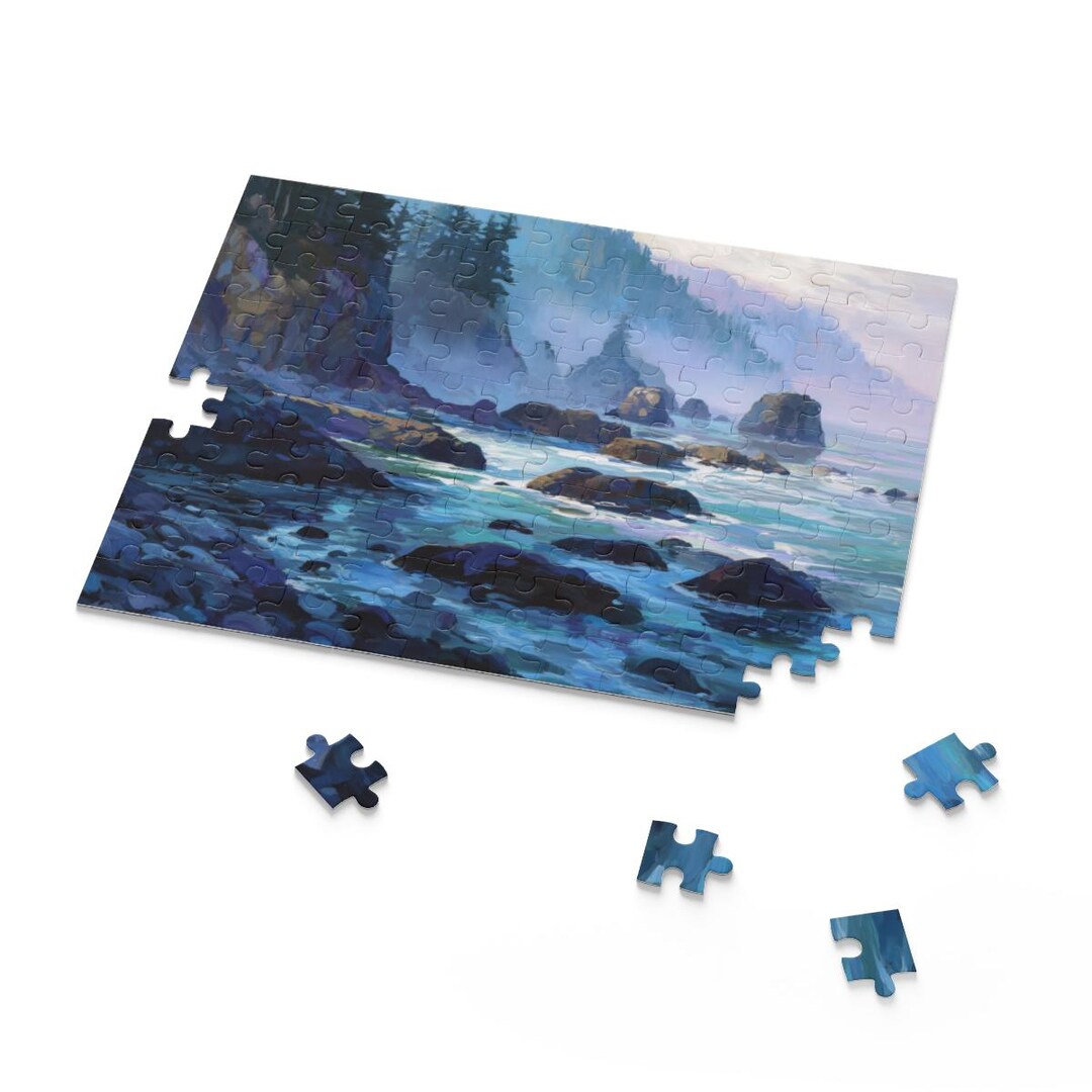 Coastal Seascape Puzzle • Rocky Shore Jigsaw • Ocean Landscape Puzzle ...