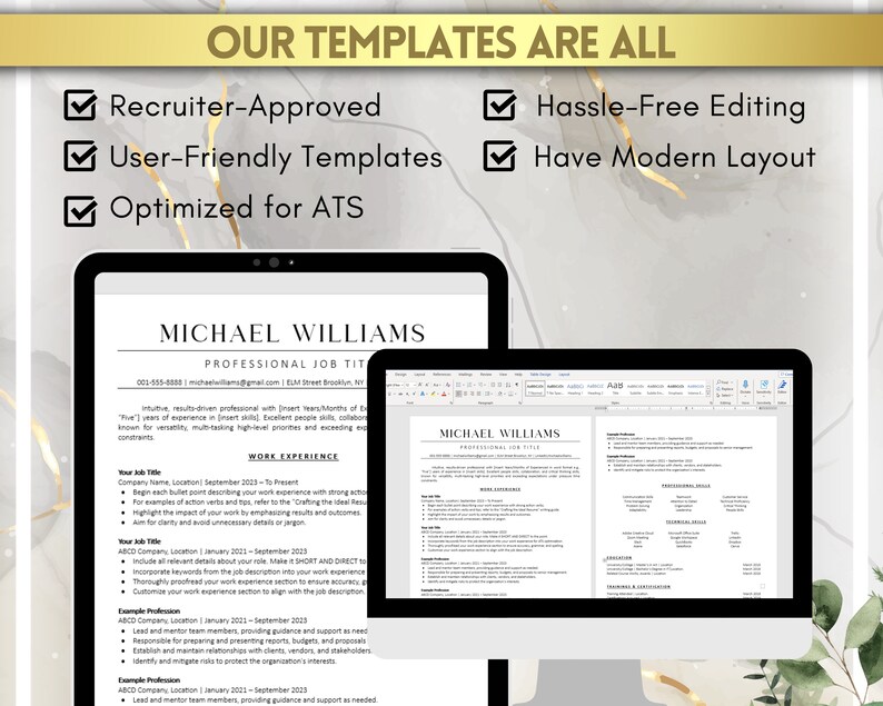 Resume Format for Freshers Job, Simple, Modern, Clean Template. With ...