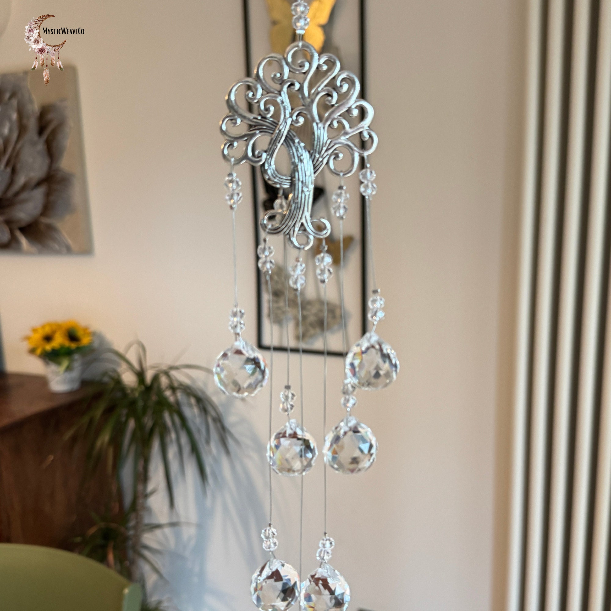 Tree of Life Sun Catcher With Prisms, Unique Garden Decor ...