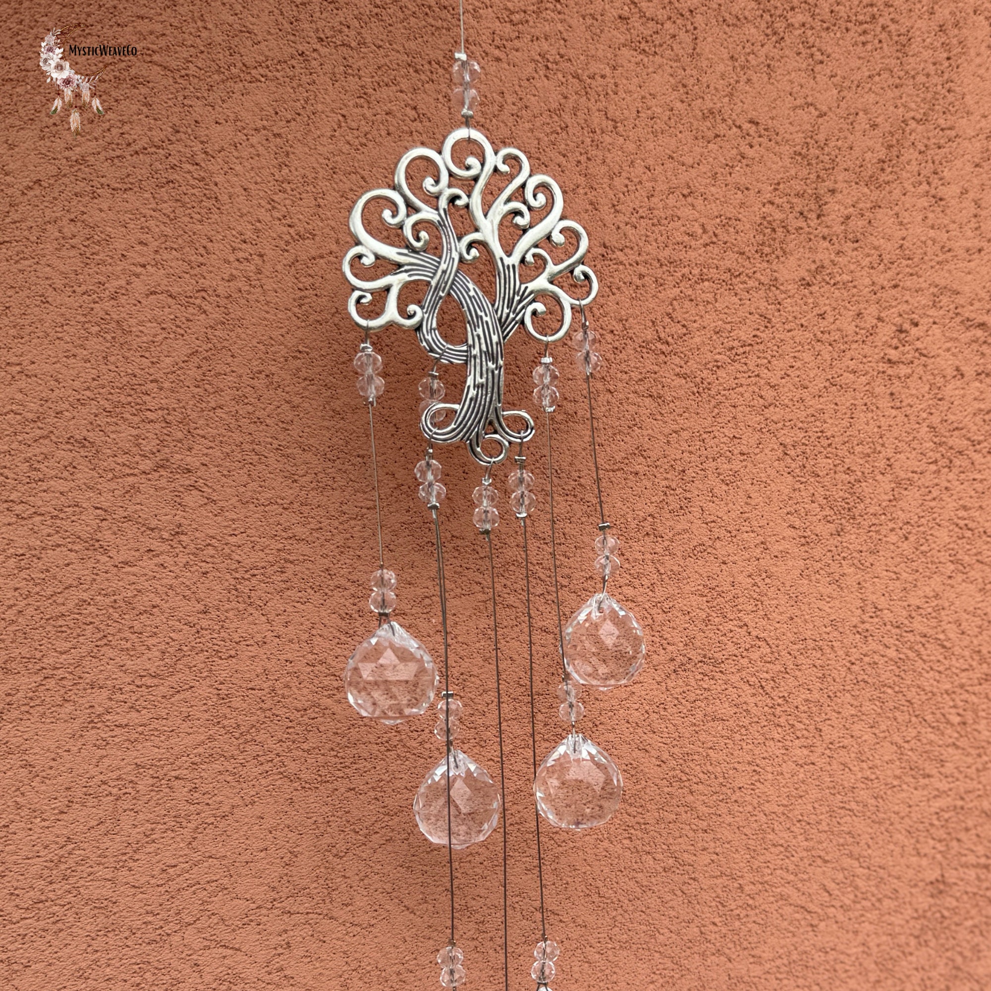 Tree of Life Sun Catcher With Prisms, Unique Garden Decor ...