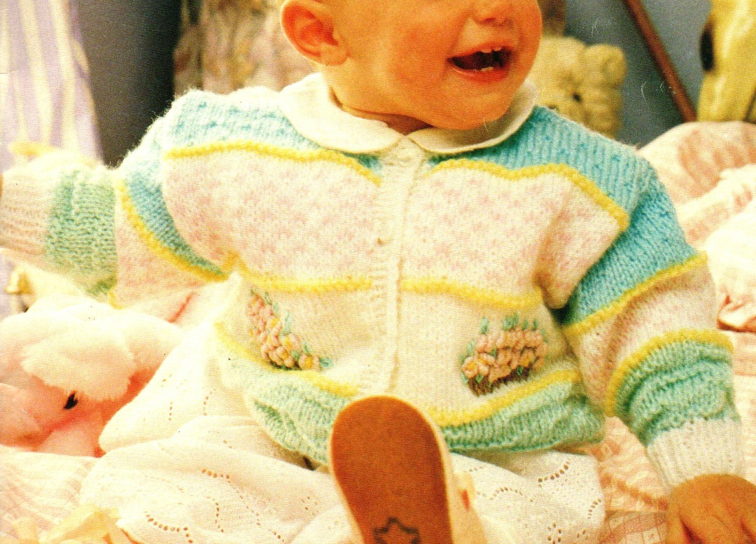 Vtg Carnival Babies 9WB2 - 8 Ply Patterns 1 (3,6,12mts) and 8 (3,6,12 ...