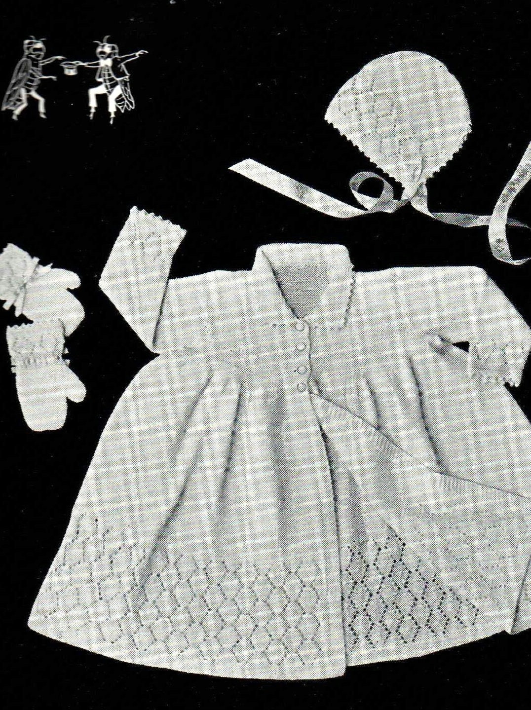 Patons BABY "three Layettes" Pattern Book 447 Knitting - in PDF Format ...