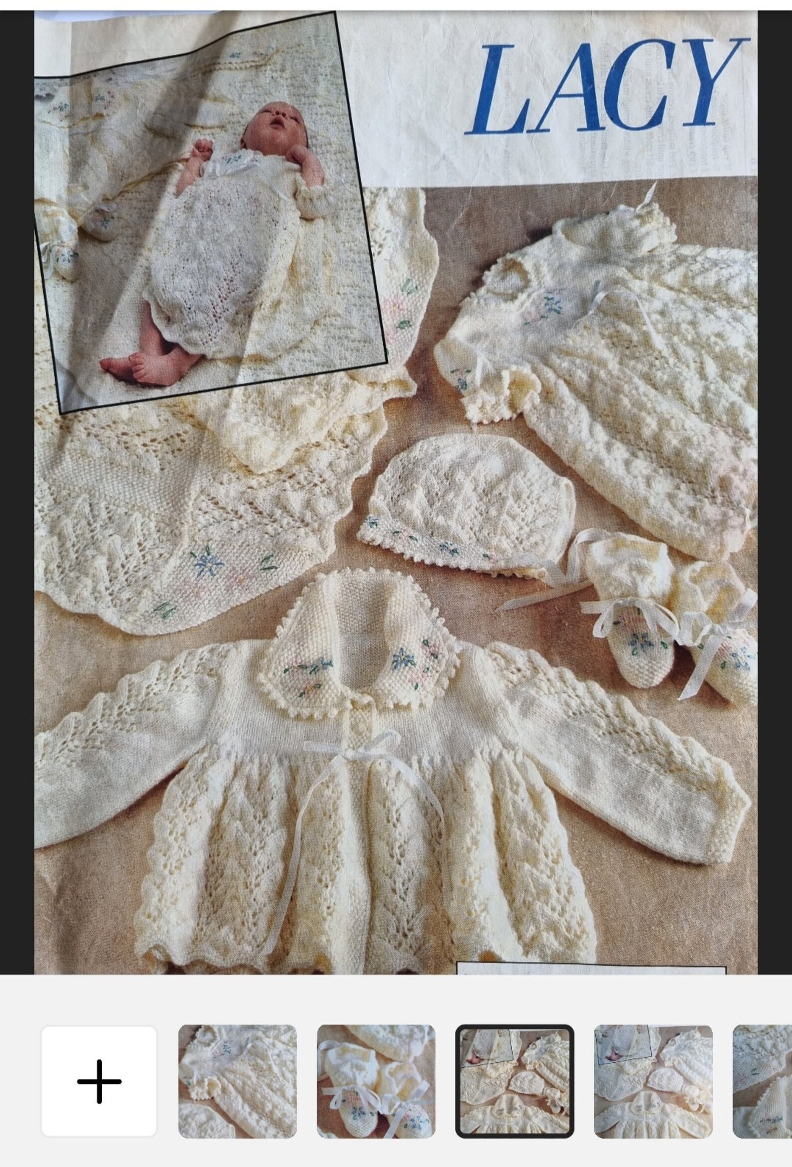 Vintage Lacy LAYETTE Patterns for Baby. Crochet Pattern "lacy Layette ...
