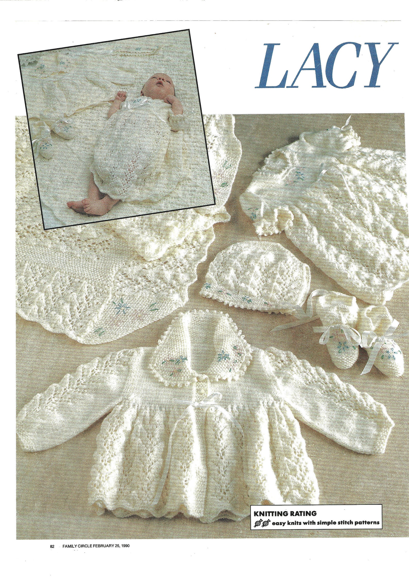 Vintage Lacy LAYETTE Patterns for Baby. Crochet Pattern "lacy Layette ...