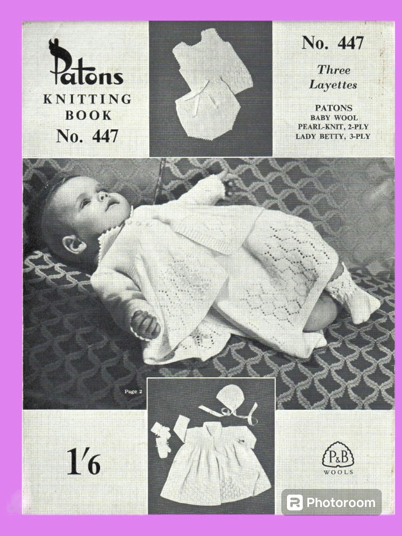 Patons BABY "three Layettes" Pattern Book 447 Knitting - in PDF Format ...