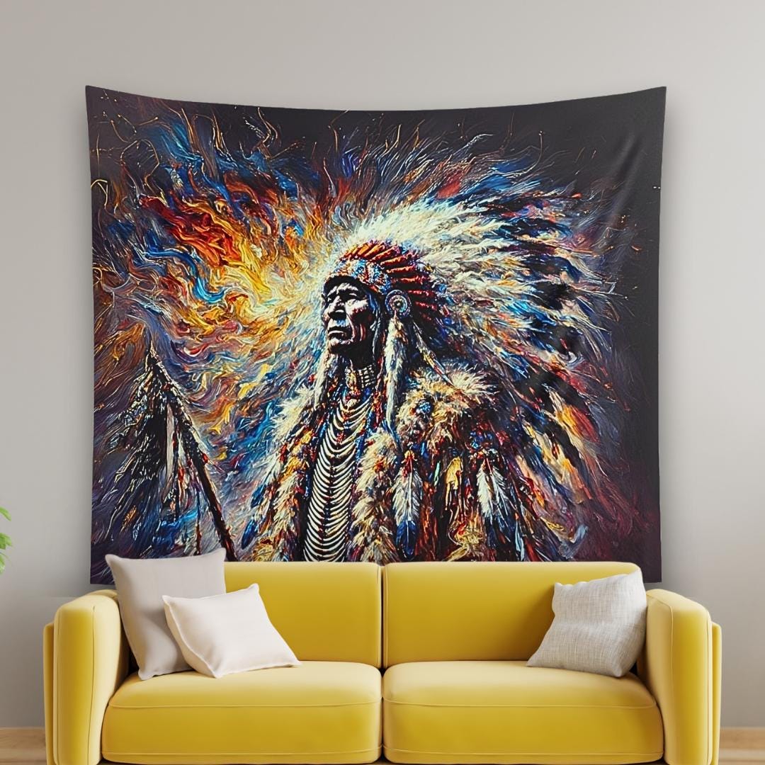 Boho Native American Indoor Wall Tapestries - Wild West Western Home ...