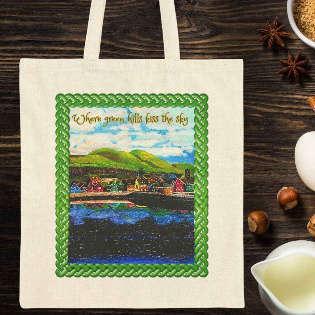 Irish Landscape Painting Tote Bag,nature Scene Canvas Carryall,ireland ...