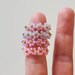 Beaded Daisy Ring, Seed Bead Flower Ring, Friendship Rings, Daisy Chain ...
