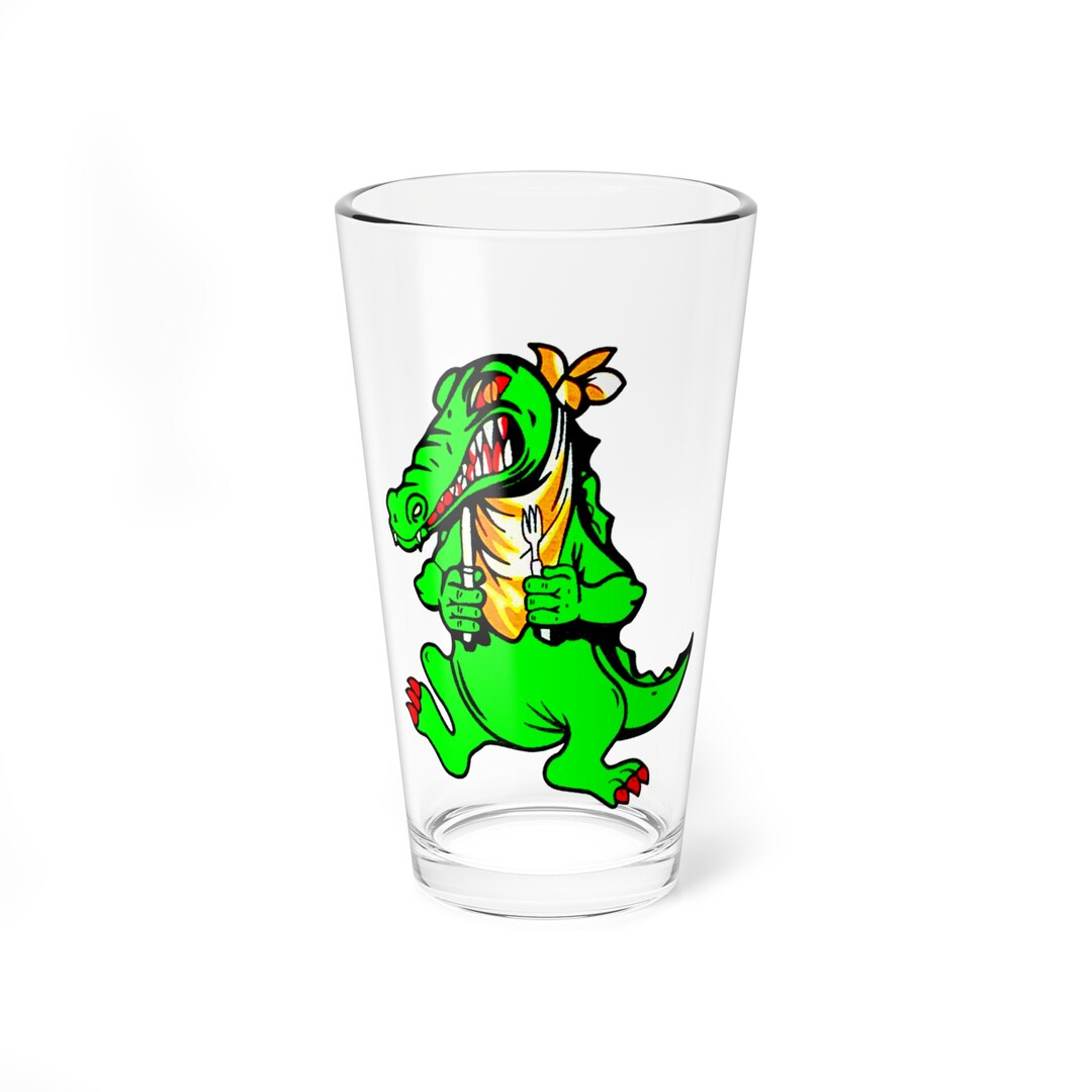 Grateful Dead Alligator Pint Beer Glass, 16 Oz Party Glass, 16 Oz Drink ...