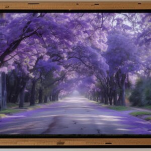 Purple Jacaranda Avenue Art: Spring Home Decor (samsung Frame TV ...