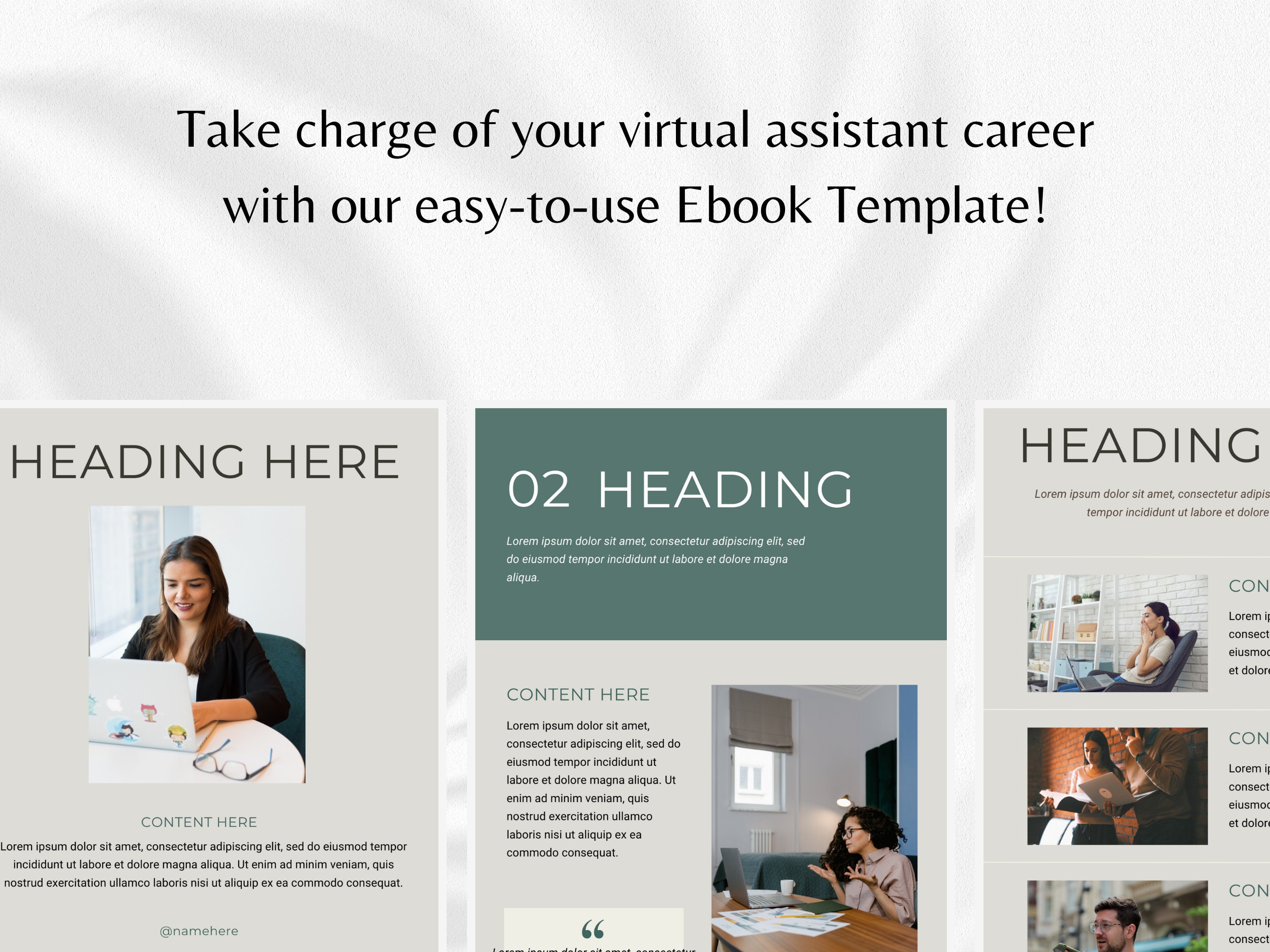 Ebook Template Canva, Virtual Assistant, Social Media Manager, Coaching ...
