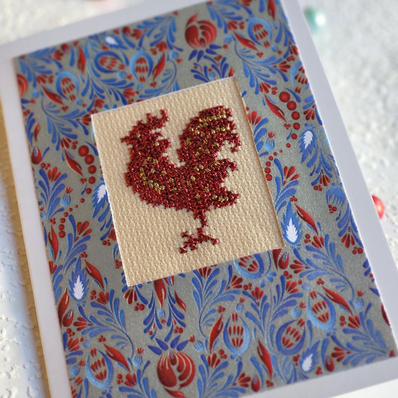 Embroidered Postcard - Etsy