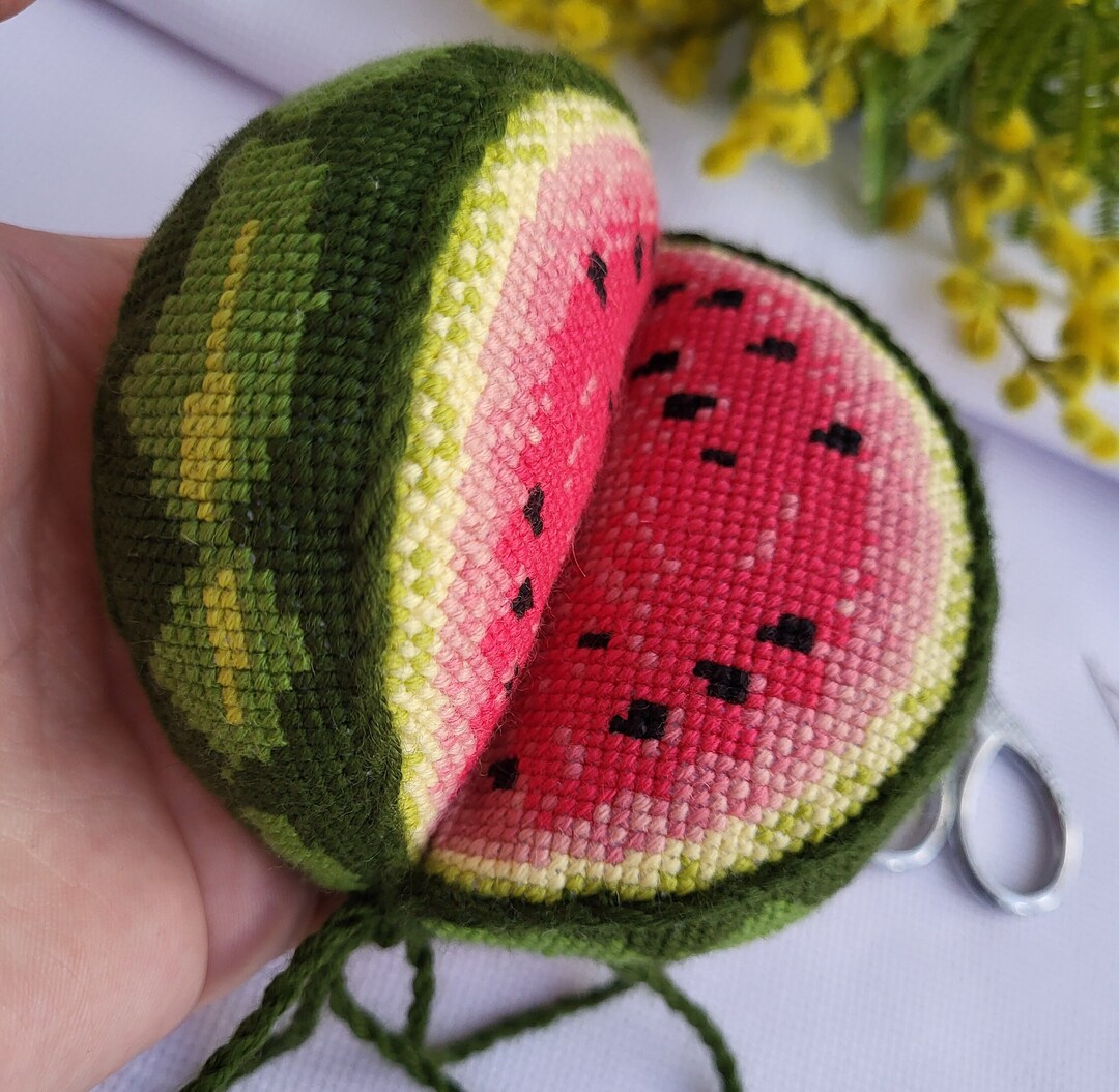 Embroidered Watermelon Slices, Pillows Watermelon, Watermelon Pillow ...