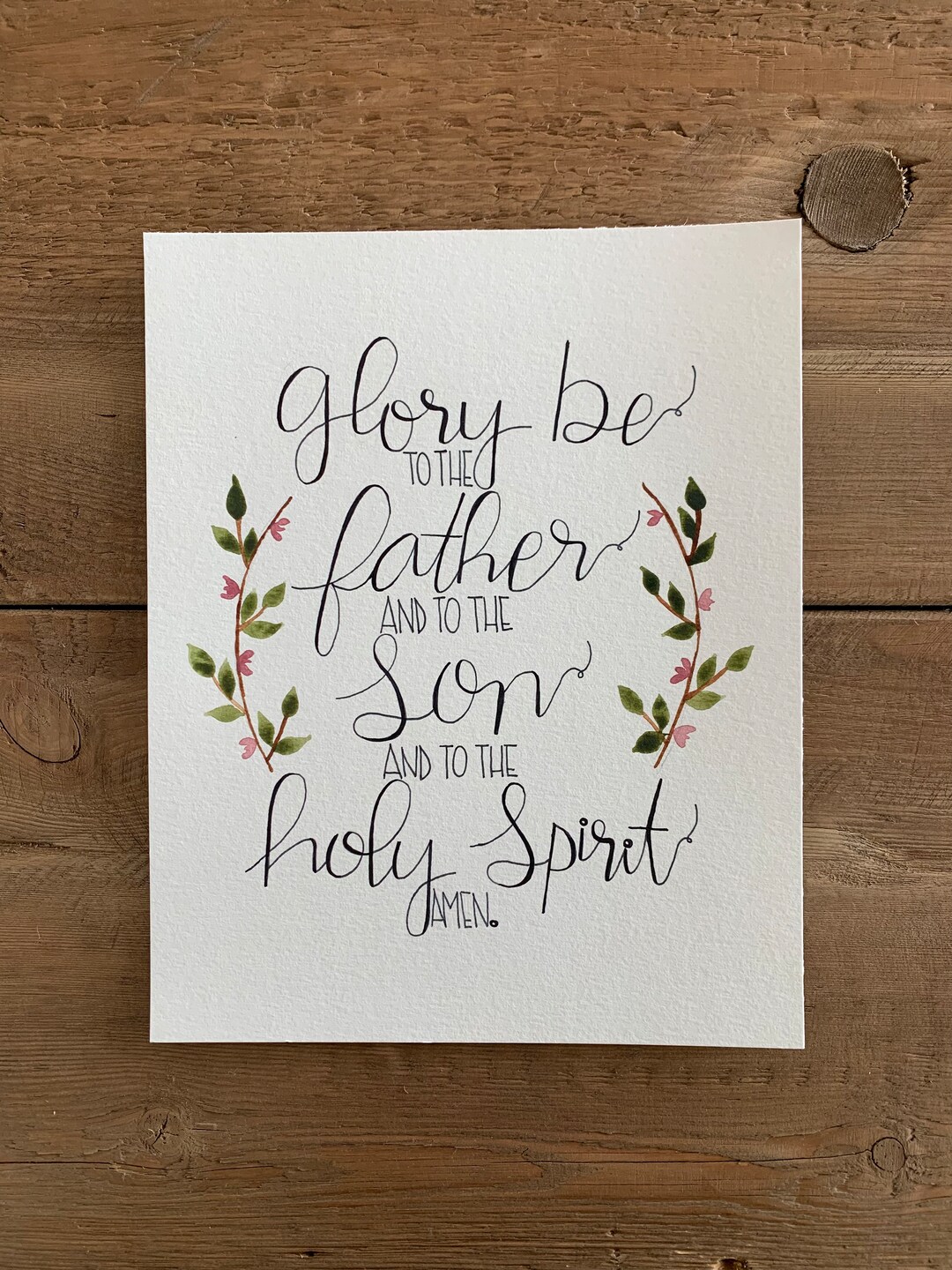 Glory Be Prayer original Hand-lettered, Hand-painted Work - Etsy