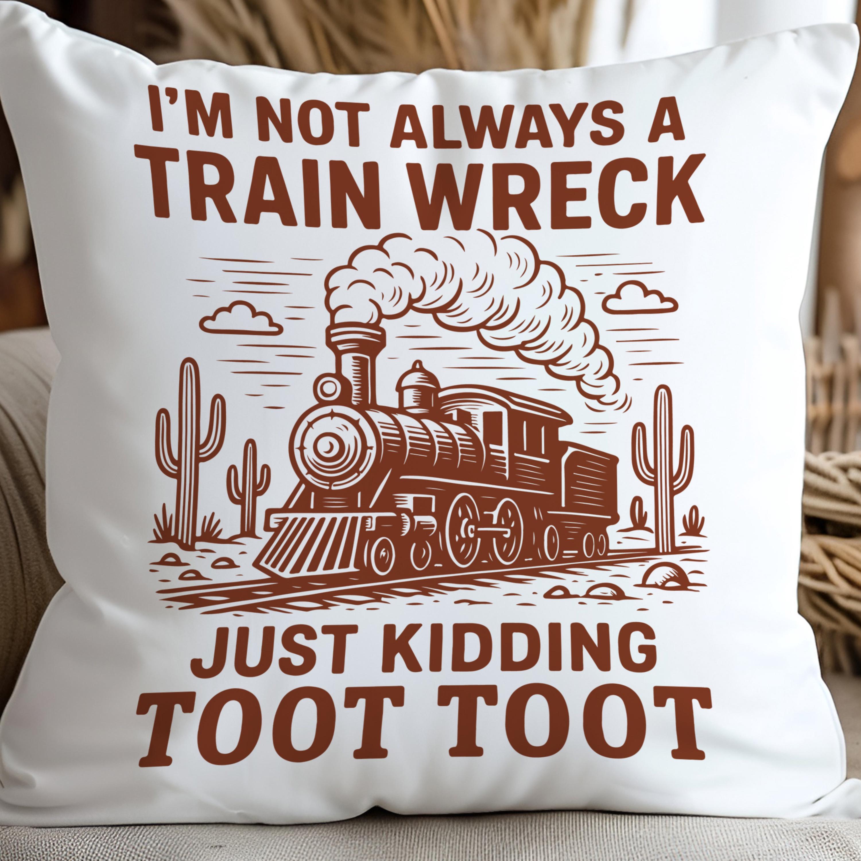 Funny Train Wreck Toot PNG: Sarcastic Retro Shirt Design (digital ...