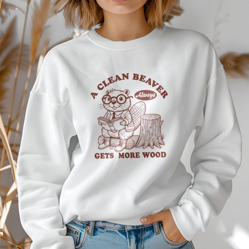 Funny Beaver SVG: Clean Beaver Gets More Wood, Adult Humor (digital ...