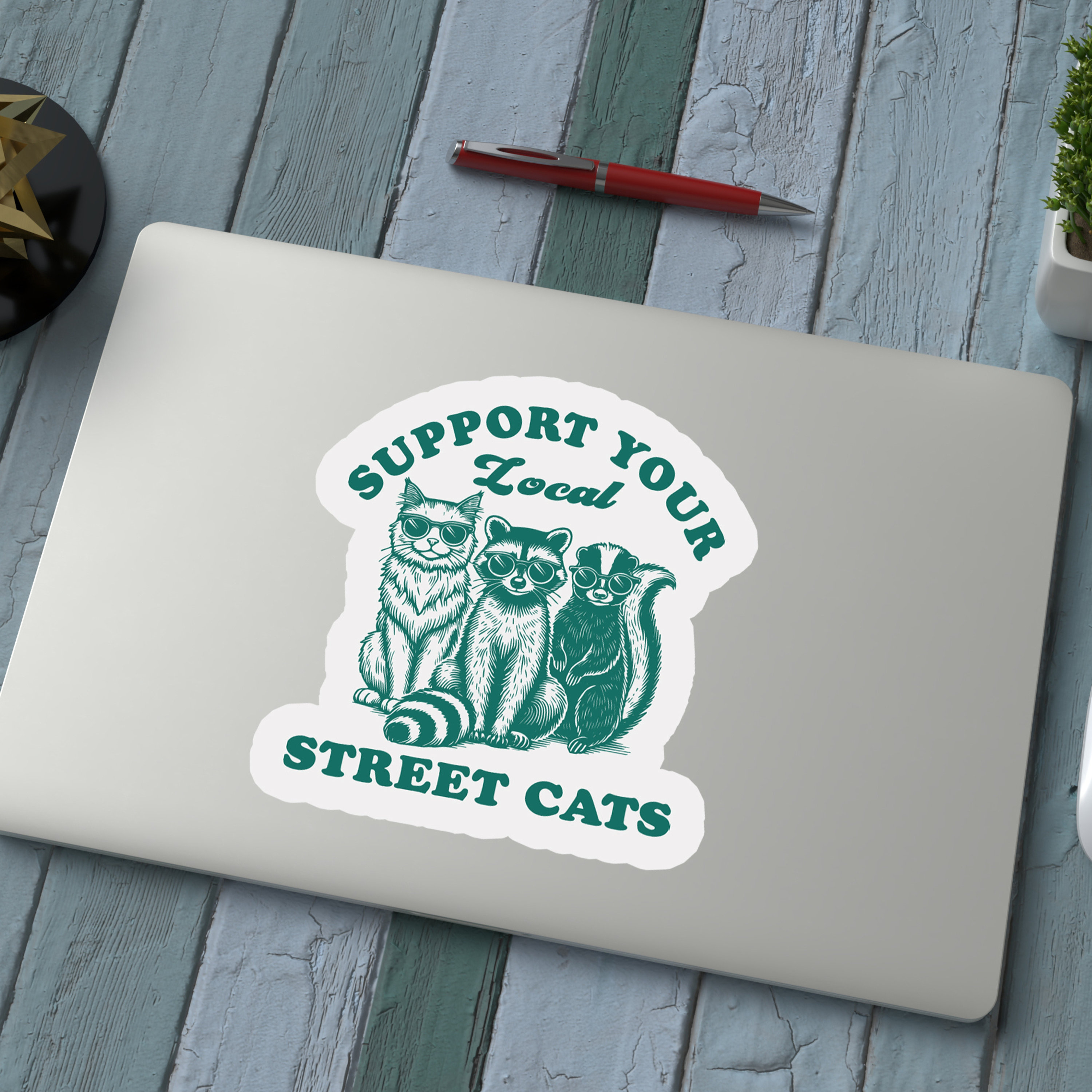 Support Your Local Street Cats SVG PNG Files, Trendy Vintage Retro ...