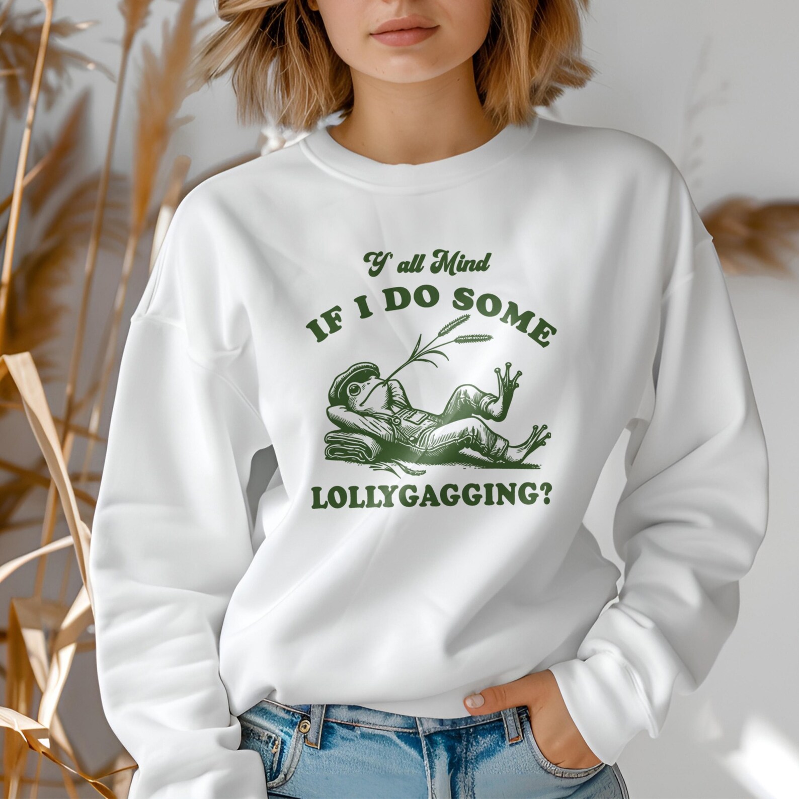 Funny Frog Lollygagging Design: Retro Graphic (SVG PNG DXF) - Etsy