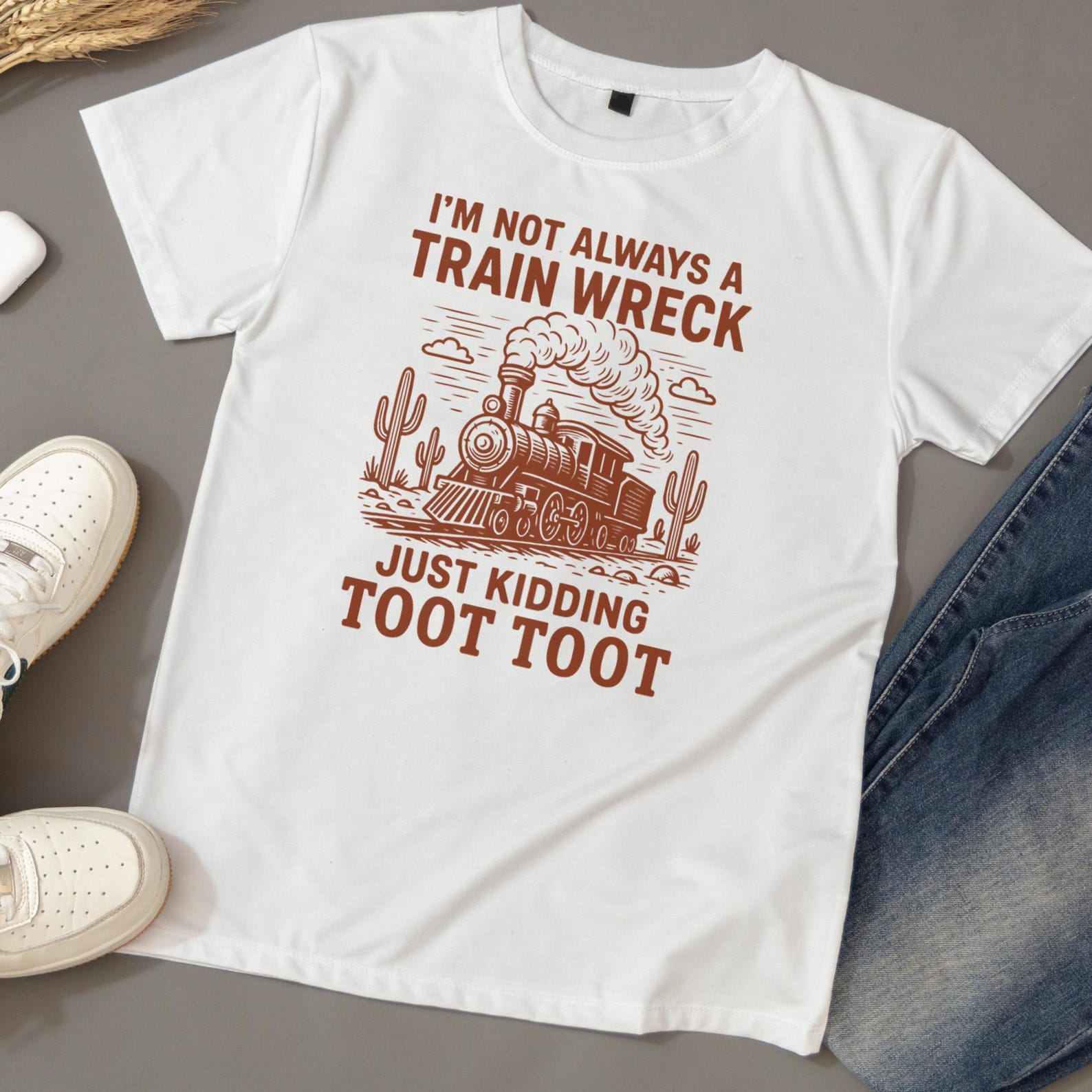 Funny Train Wreck Toot PNG: Sarcastic Retro Shirt Design (digital ...