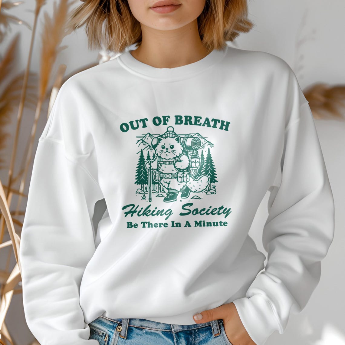 Funny Hiking Cat SVG PNG: Out of Breath Society (digital Download) - Etsy