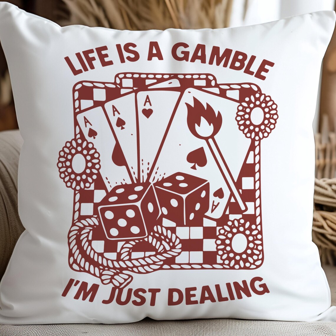 Life is a Gamble PNG SVG: Retro Western Sublimation (digital Download ...