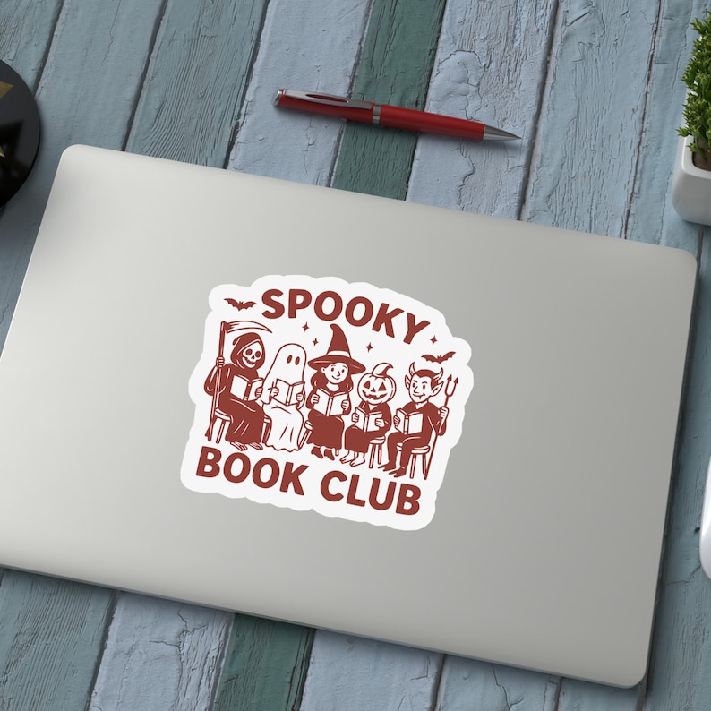 Spooky Book Club Characters SVG PNG: Halloween Reading Design - Etsy