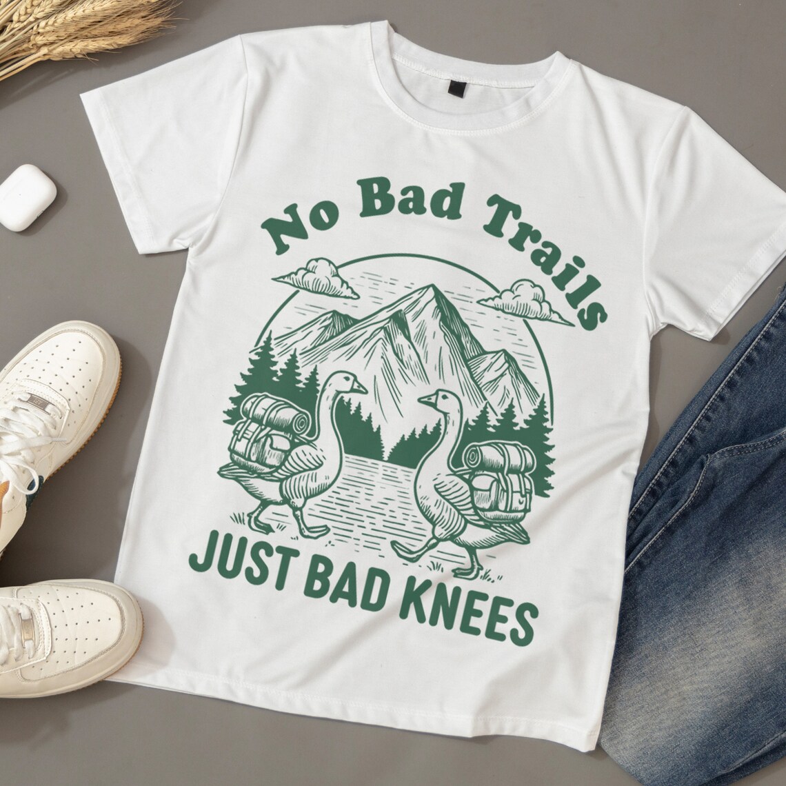 No Bad Trails Just Bad Knees SVG PNG Files, Trendy Vintage Fun ...