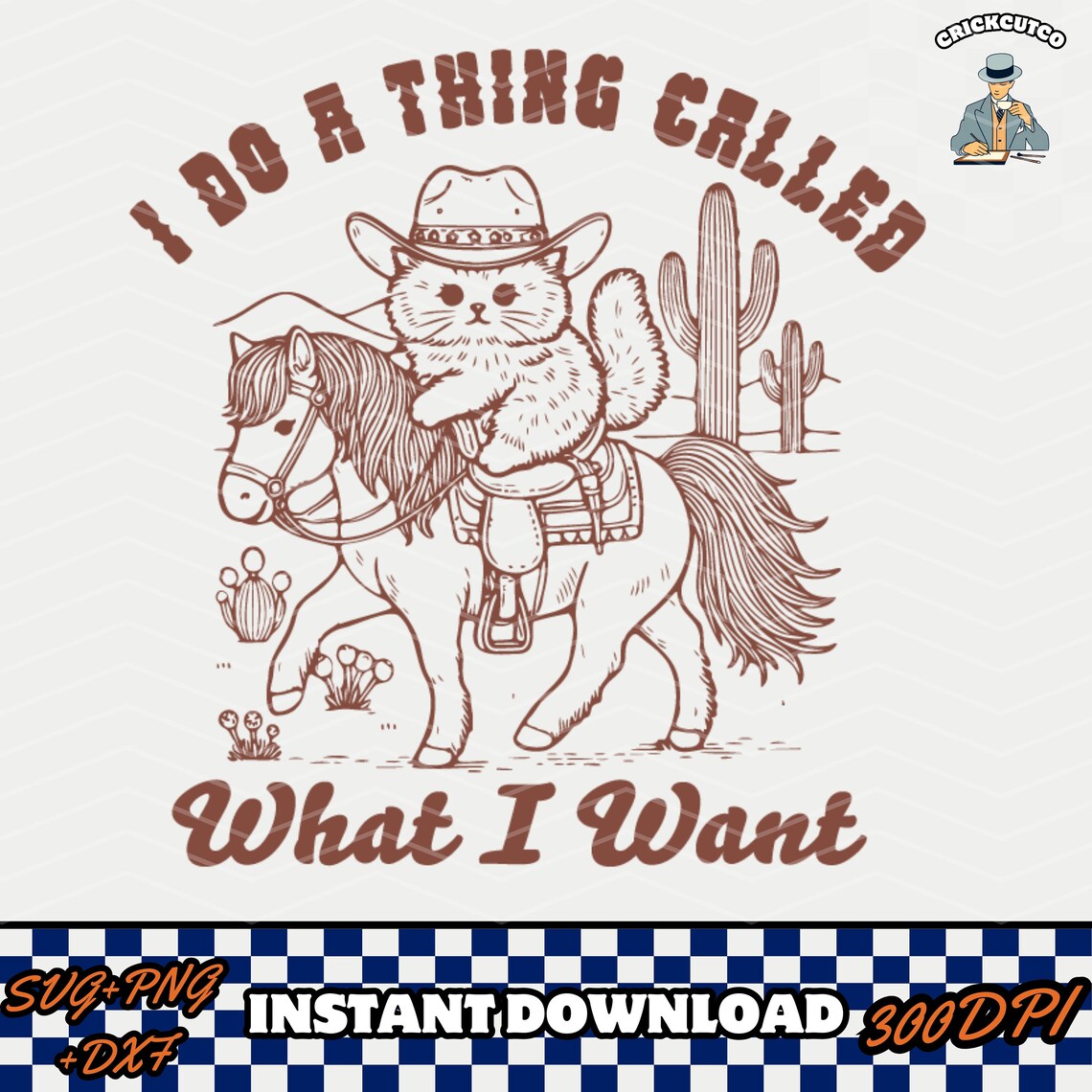 Funny Western Cat SVG: Cowboy Kitten Riding Horse (PNG, DXF) - Etsy