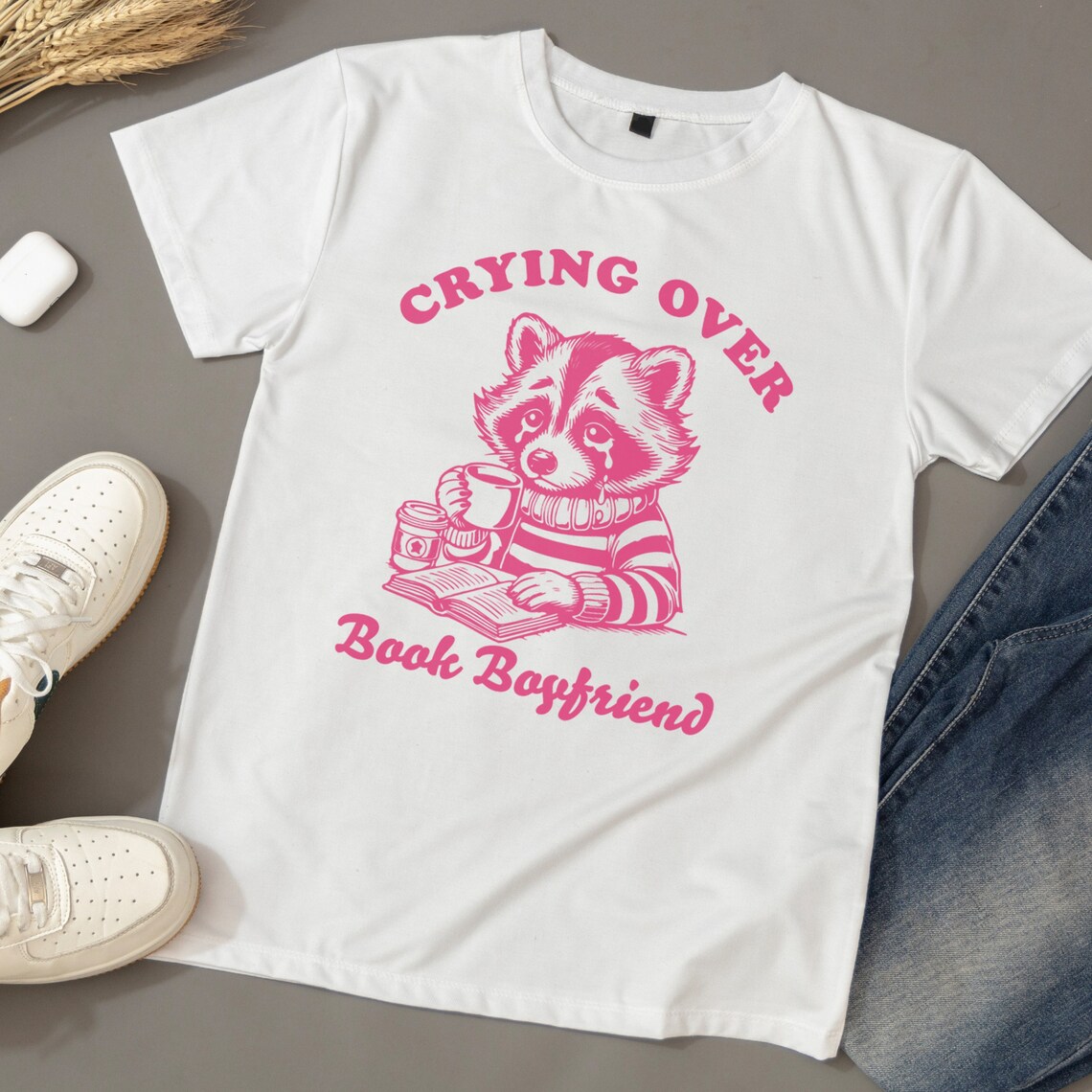 Crying Over Book Boyfriends, SVG PNG File, Trendy Vintage Bookish Retro ...