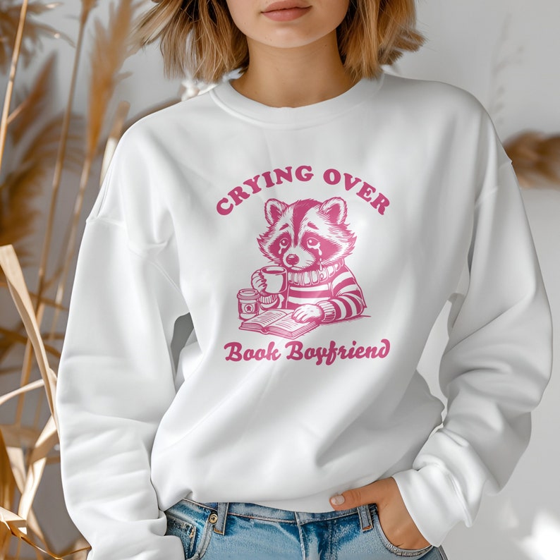 Crying Over Book Boyfriends, SVG PNG File, Trendy Vintage Bookish Retro ...