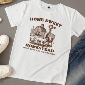 Home Sweet Homestead SVG PNG, Vintage Farm Life Shirt Design, Cow Png ...