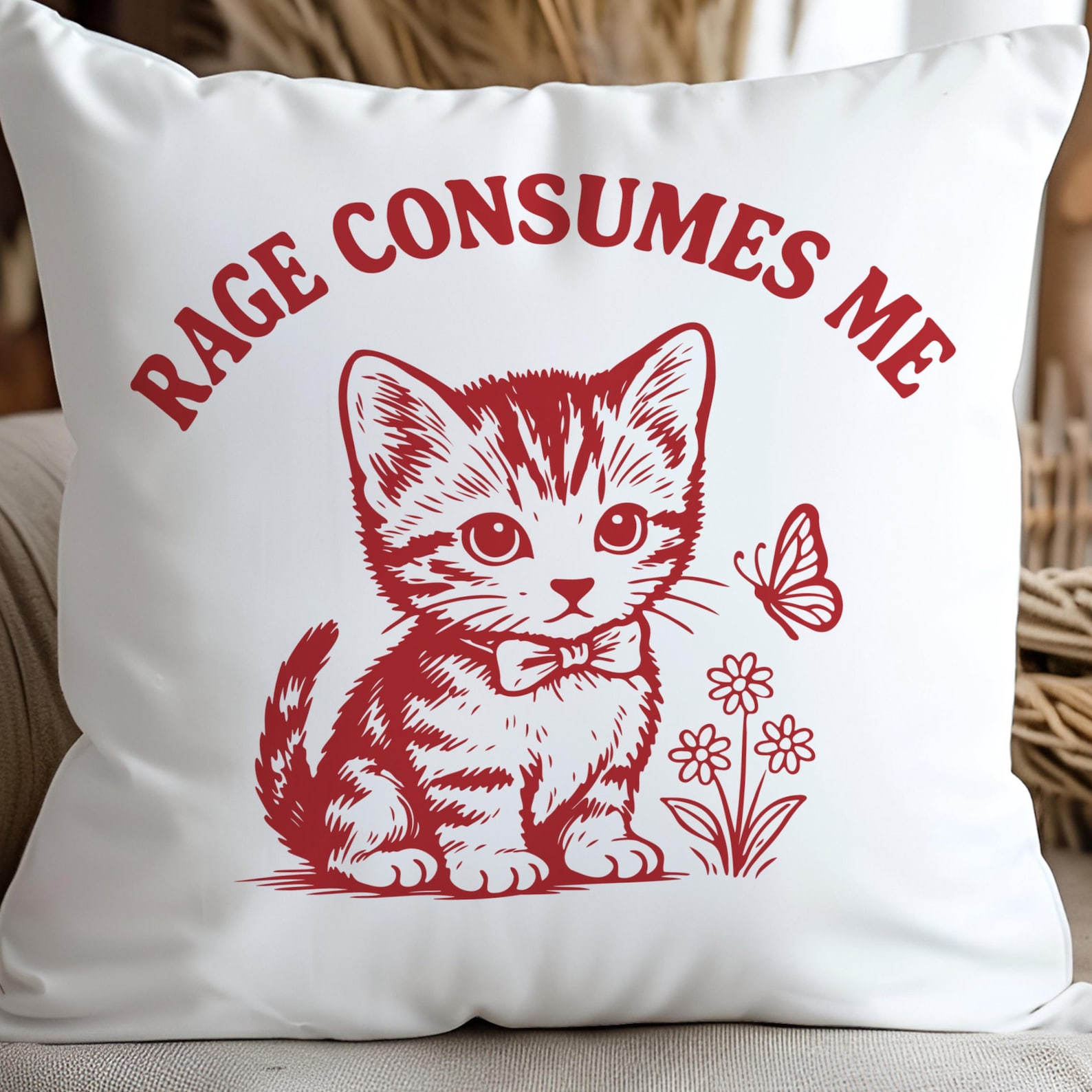 Funny Kitten Cat Design: Rage Consumes Me - PNG SVG (digital Download ...