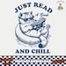 Just Read A Book & Chill SVG PNG File: Retro Cat Design - Etsy