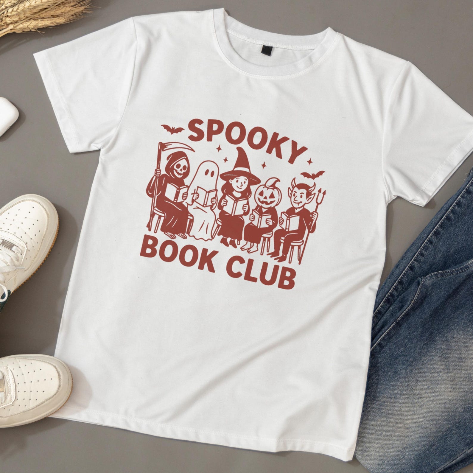 Spooky Book Club Characters SVG PNG: Halloween Reading Design - Etsy
