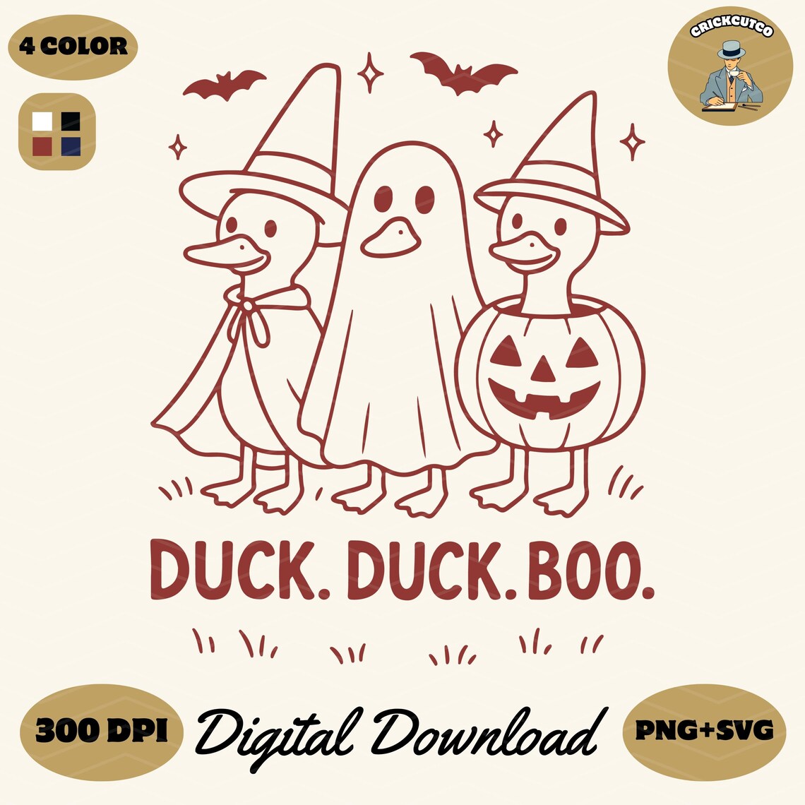 Funny Duck Ghost Halloween PNG: Spooky Goose Design, Trick or Treat - Etsy