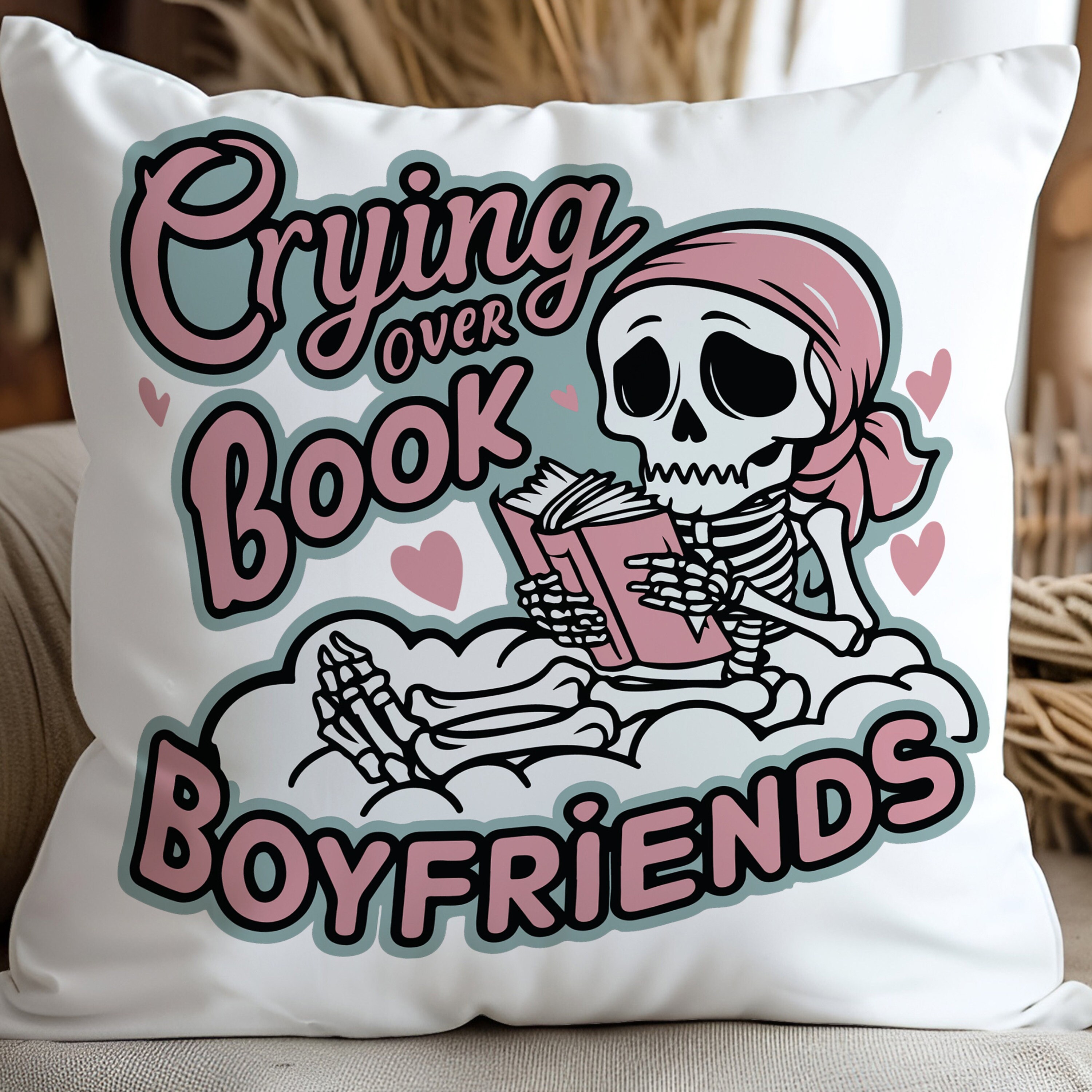Crying Over Book Boyfriends Svg Png Plotter File for Cricut, Book Lover ...