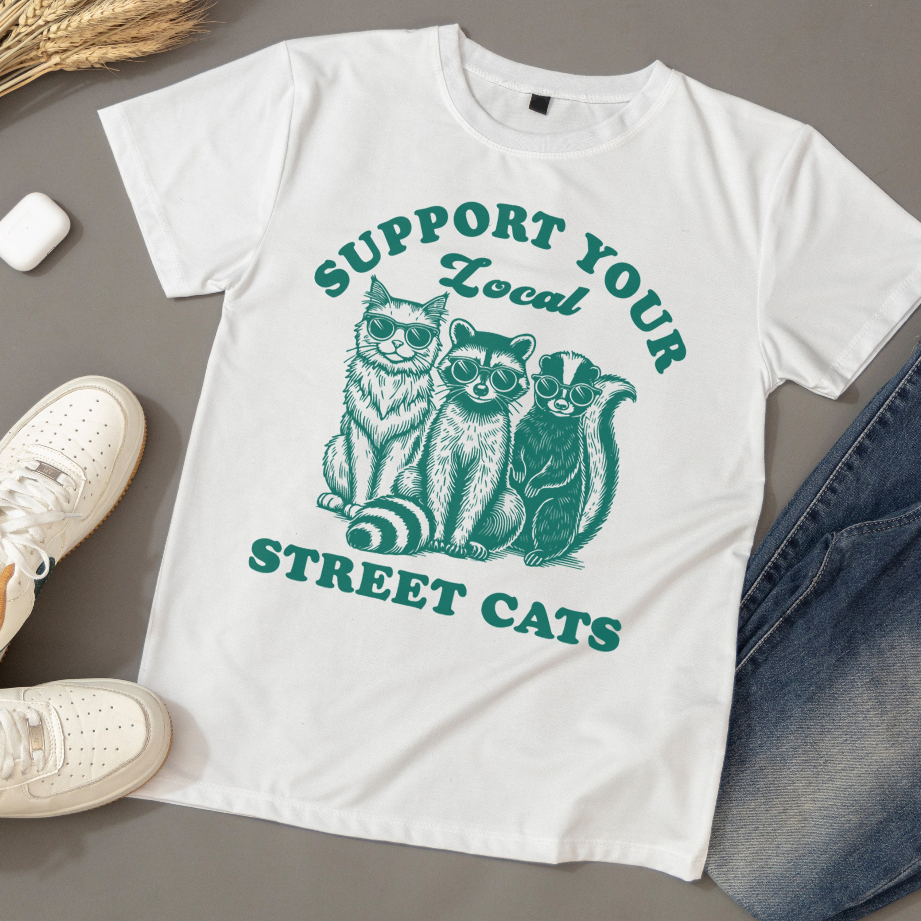 Support Your Local Street Cats SVG PNG Files, Trendy Vintage Retro ...