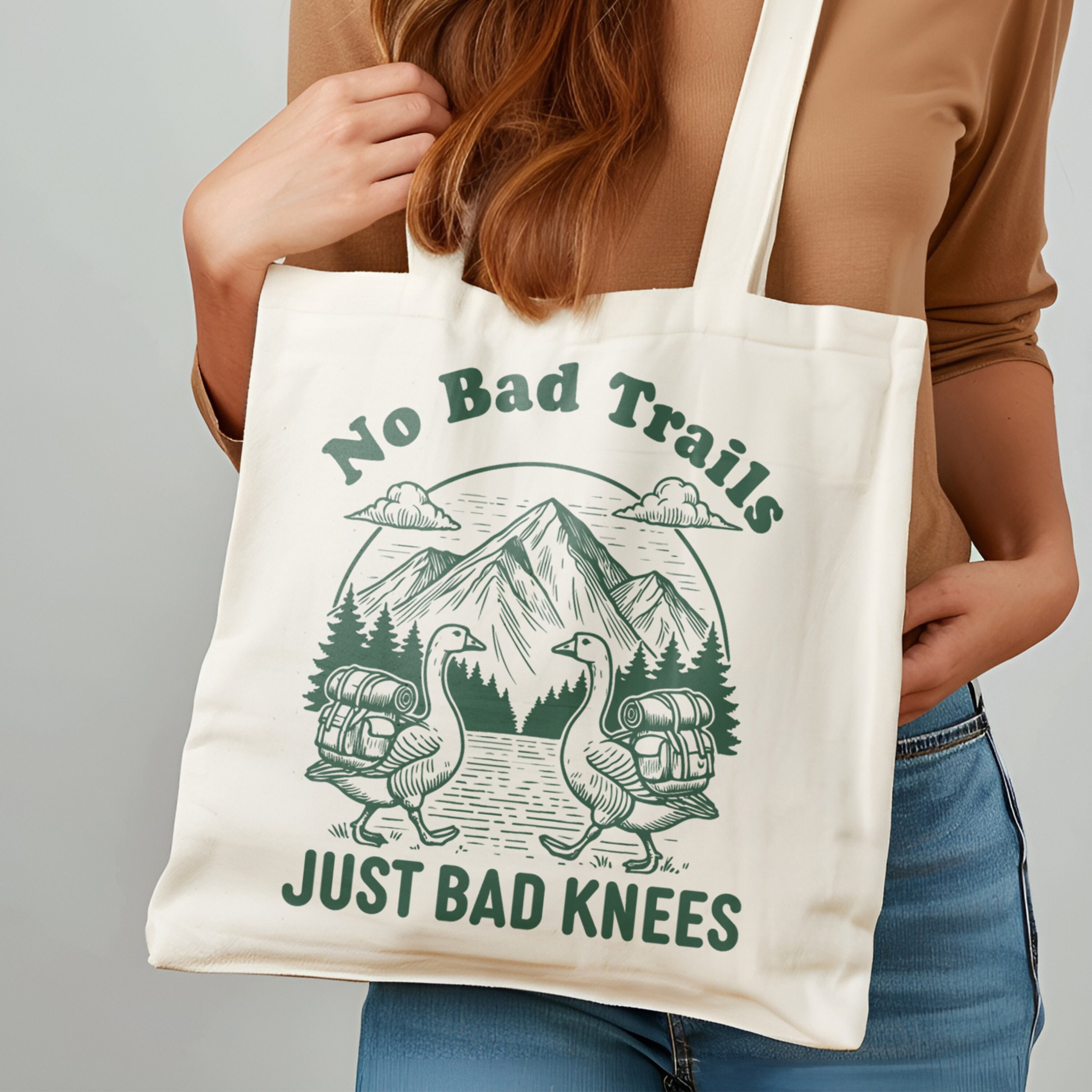 No Bad Trails Just Bad Knees SVG PNG Files, Trendy Vintage Fun ...